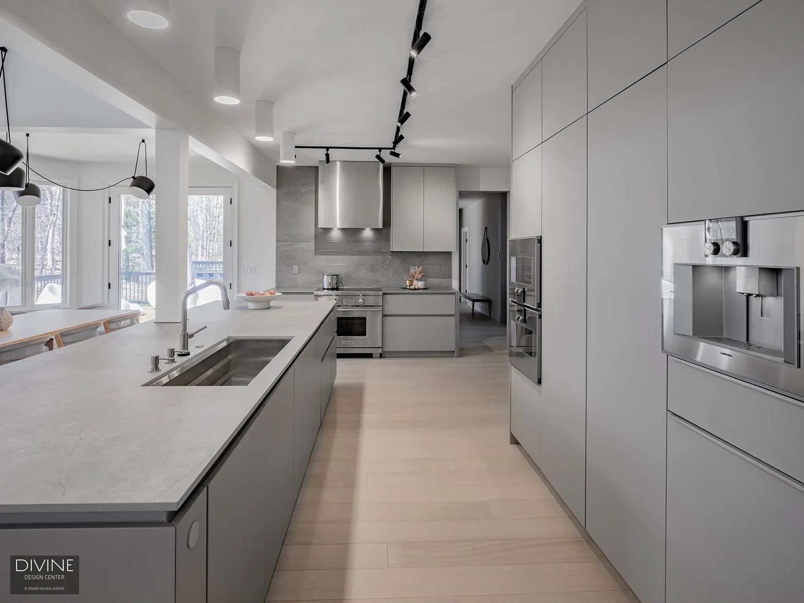 Boxford MA Sleek Modern Kitchen — Divine Design Center