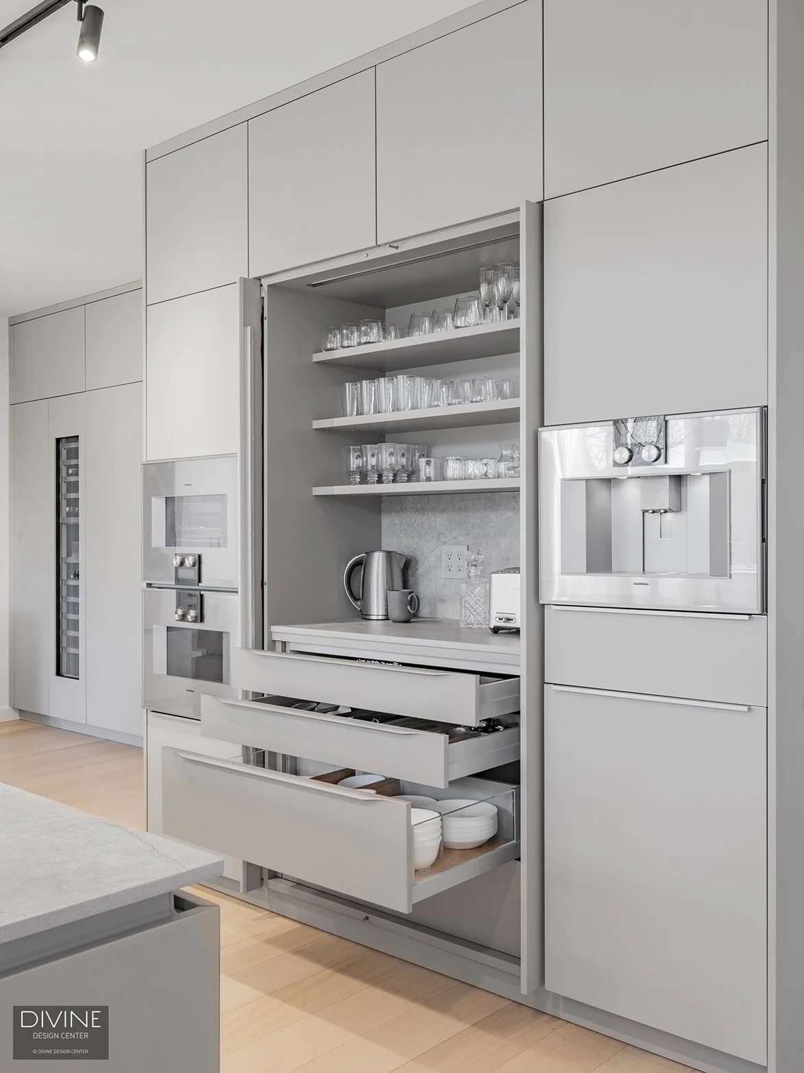 Boxford MA Sleek Modern Kitchen — Divine Design Center