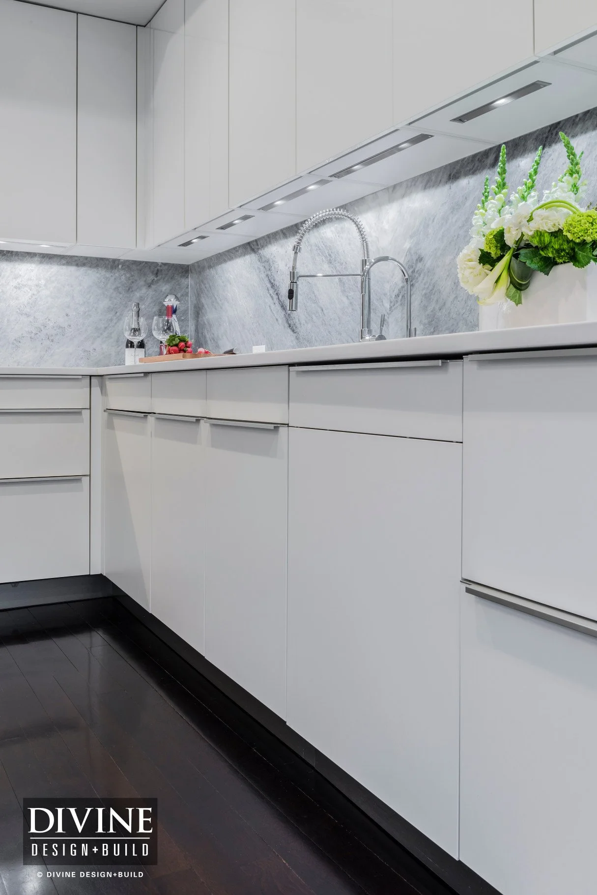 Boston MA White Modern Kitchen — Divine Design Center