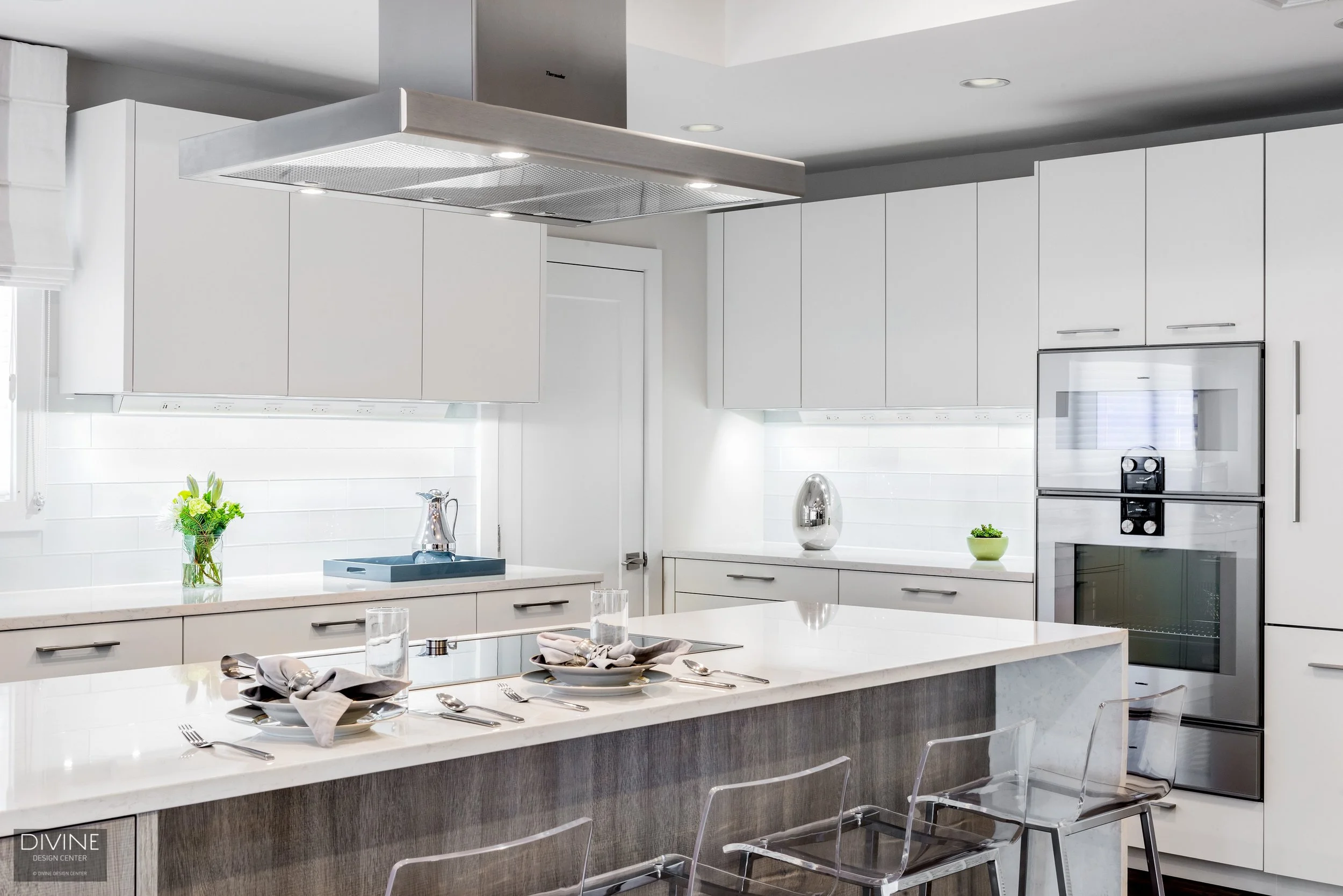 Newton MA Open-Concept Modern Kitchen — Divine Design Center