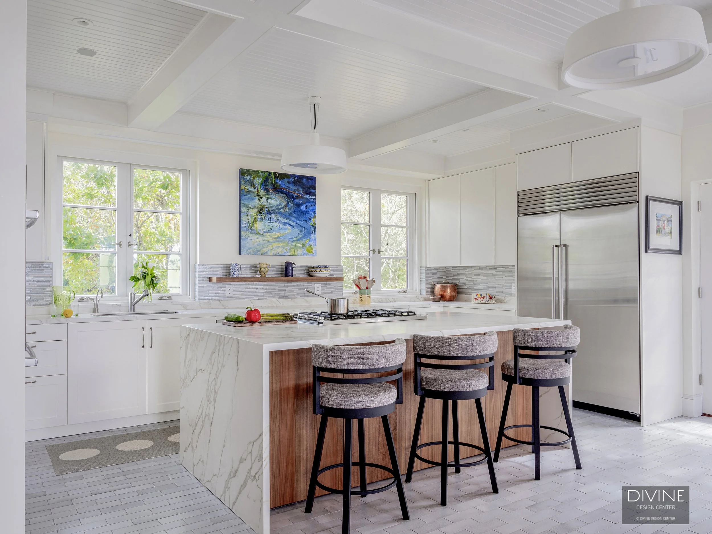 Boston Wood Transitional Kitchen — Divine Design Center
