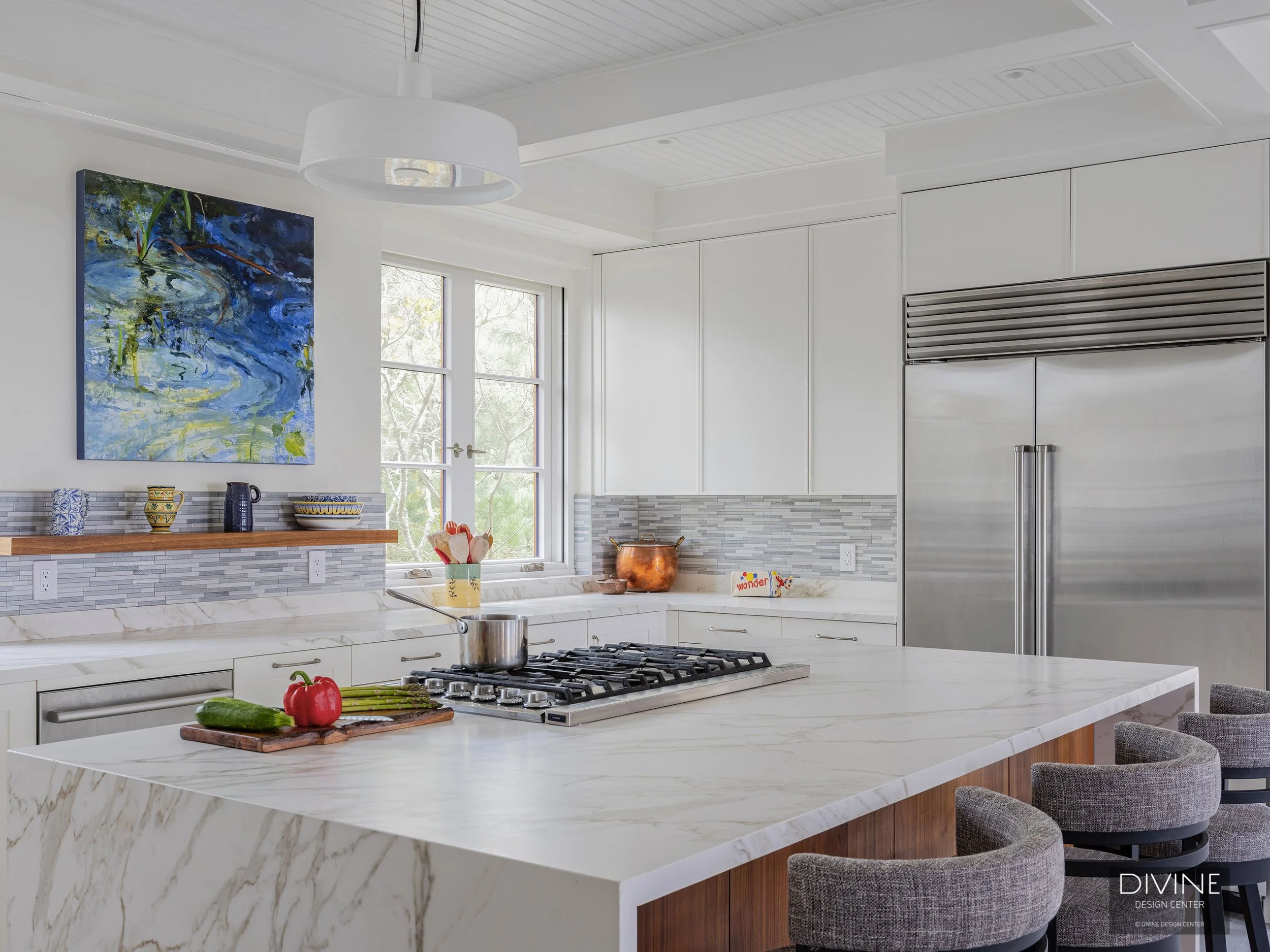 Boston Wood Transitional Kitchen — Divine Design Center