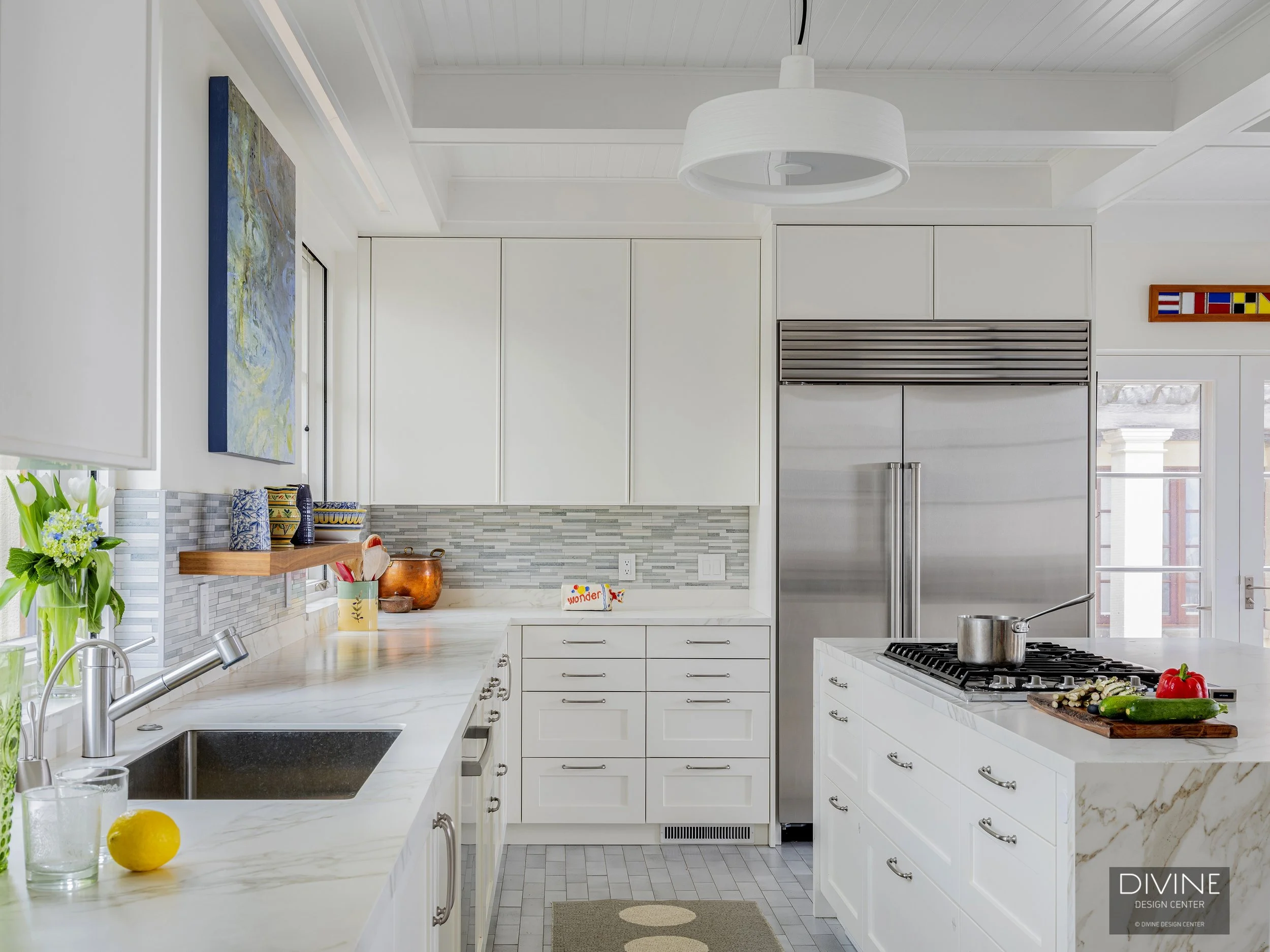 Boston Wood Transitional Kitchen — Divine Design Center