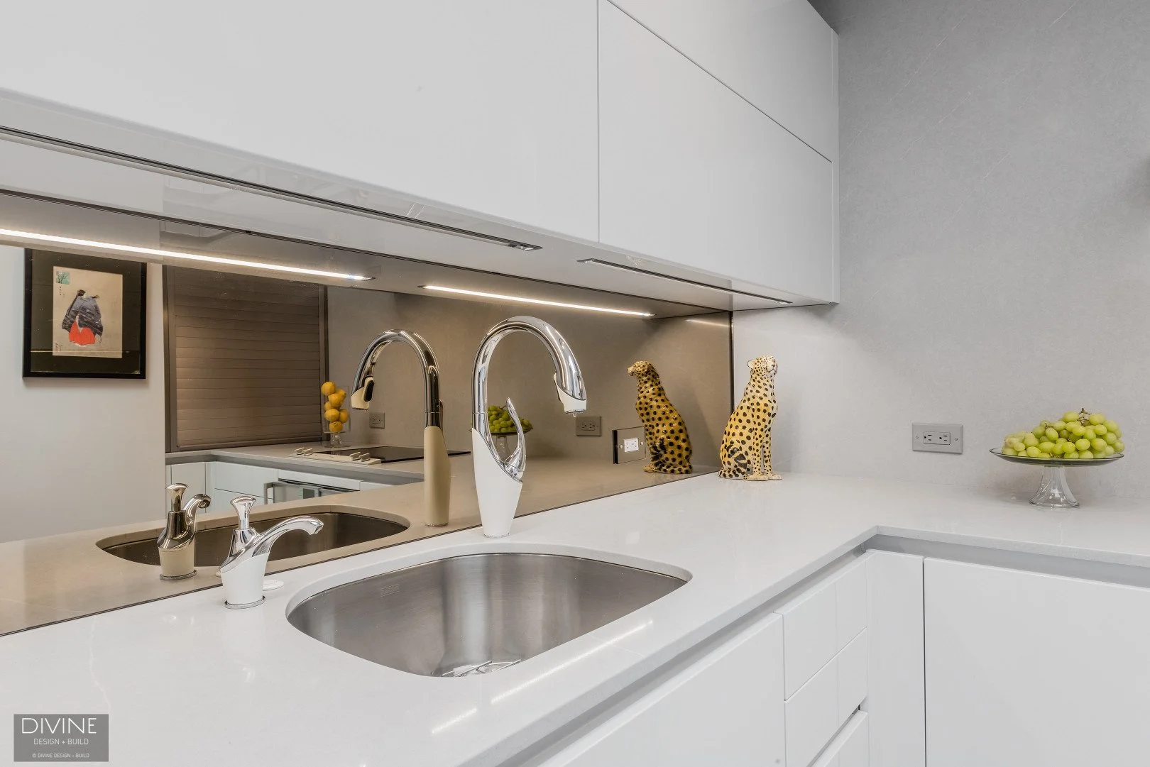 Boston MA White Compact Transitional Kitchen — Divine Design Center