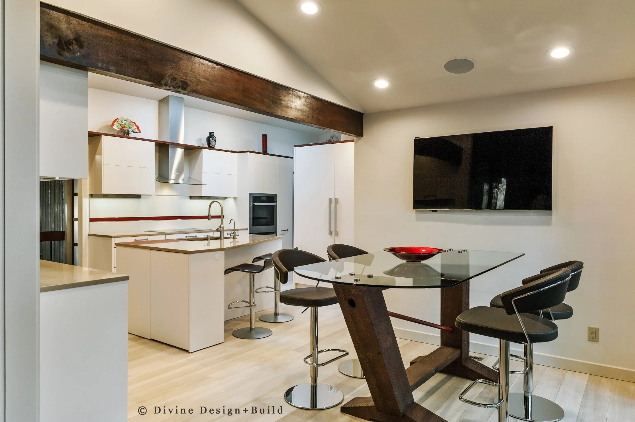 Boston White Transitional Kitchen — Divine Design Center