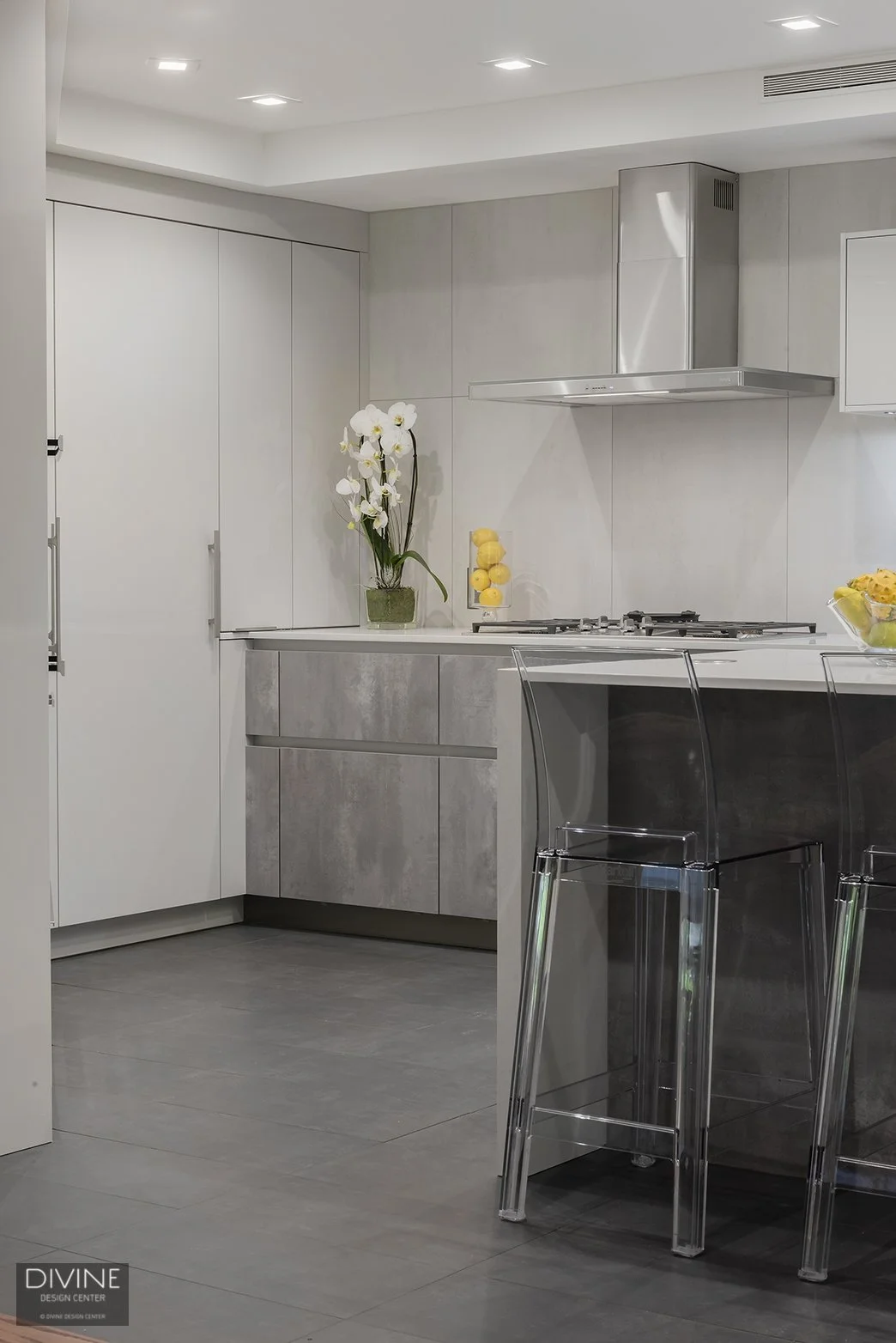 Newton Modern Concrete Kitchen — Divine Design Center