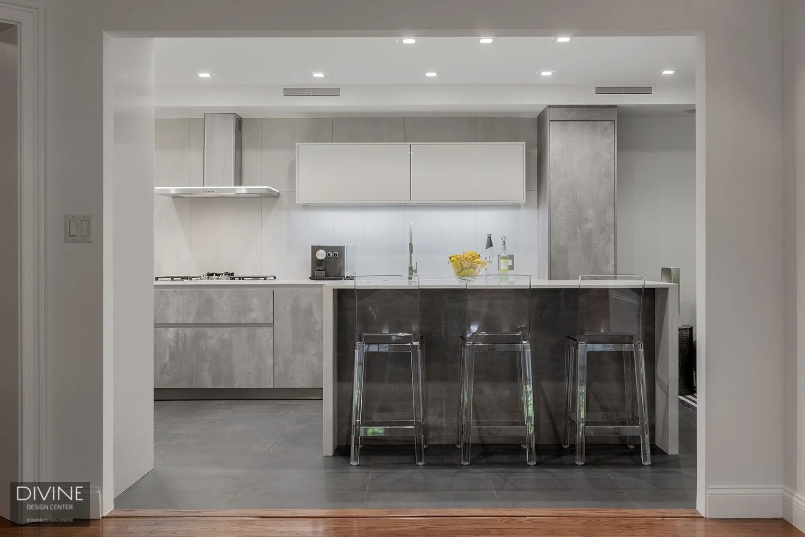 Newton Modern Concrete Kitchen — Divine Design Center
