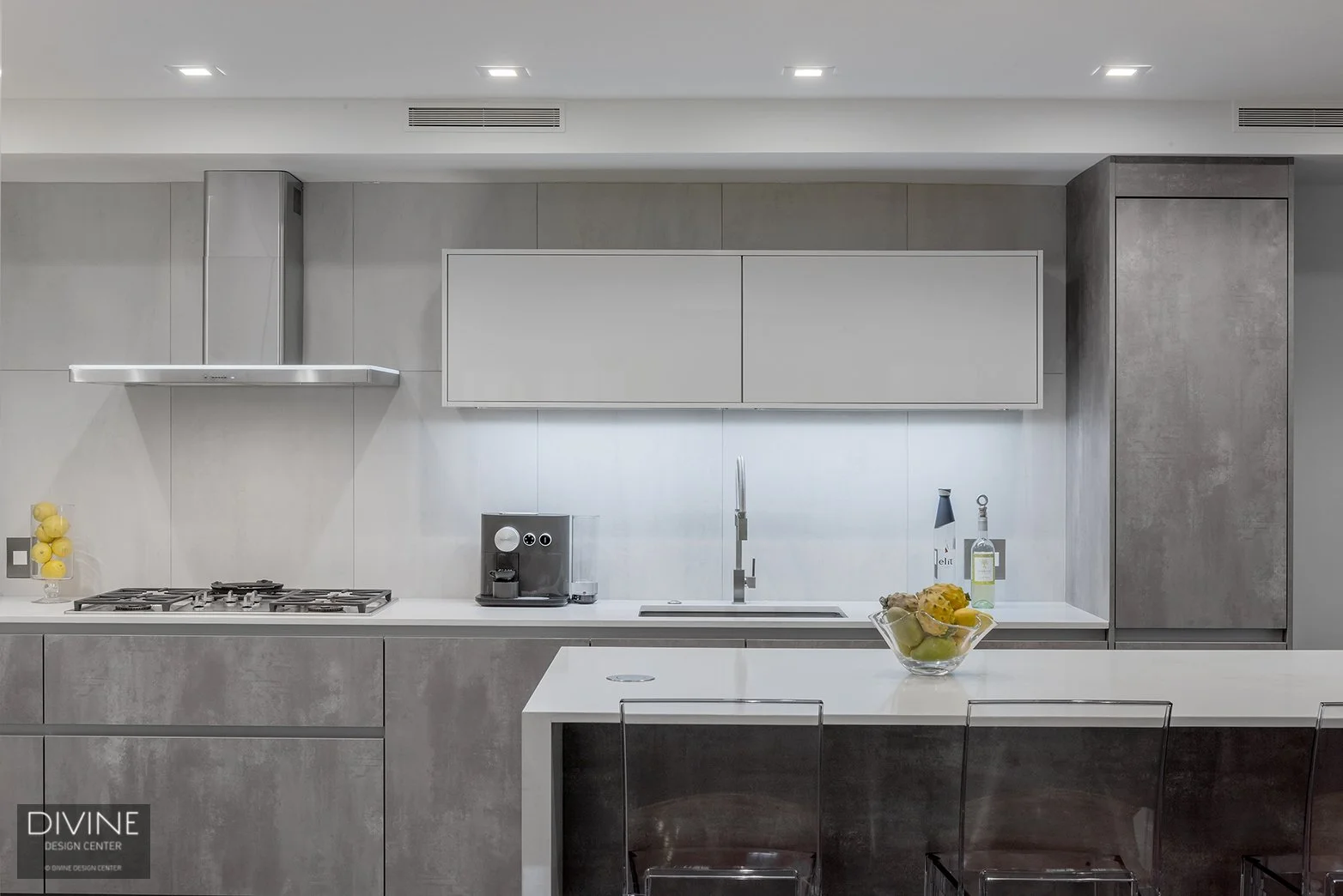 Newton Modern Concrete Kitchen — Divine Design Center