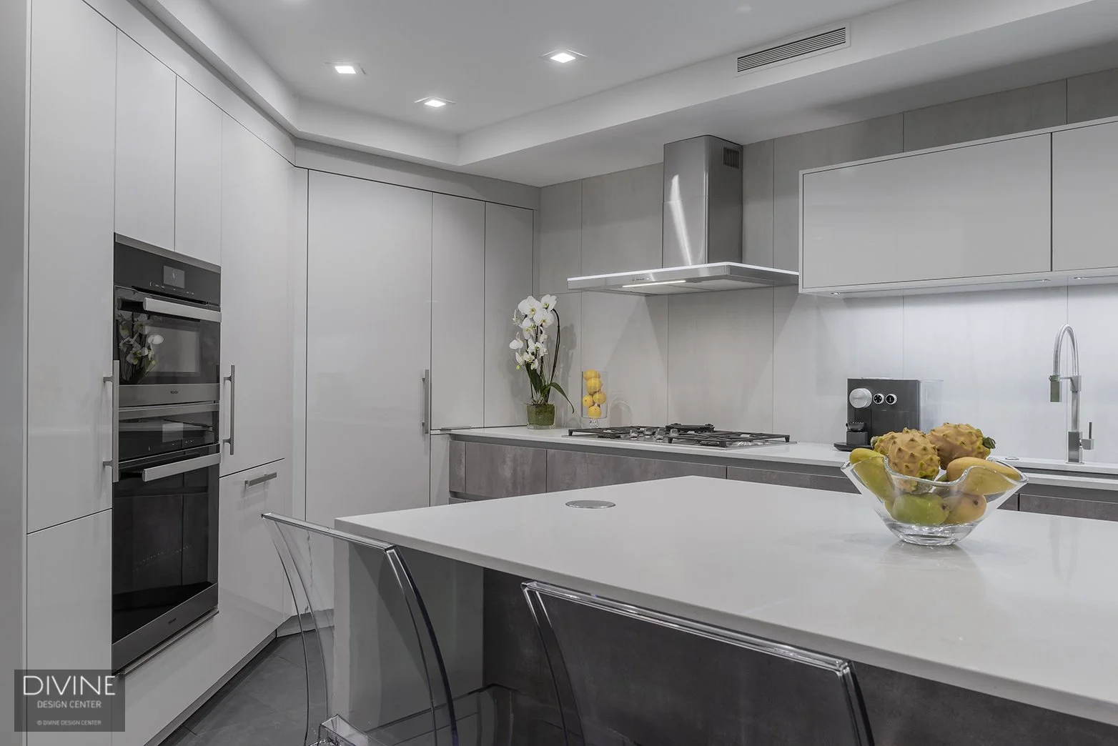 Newton Modern Concrete Kitchen — Divine Design Center