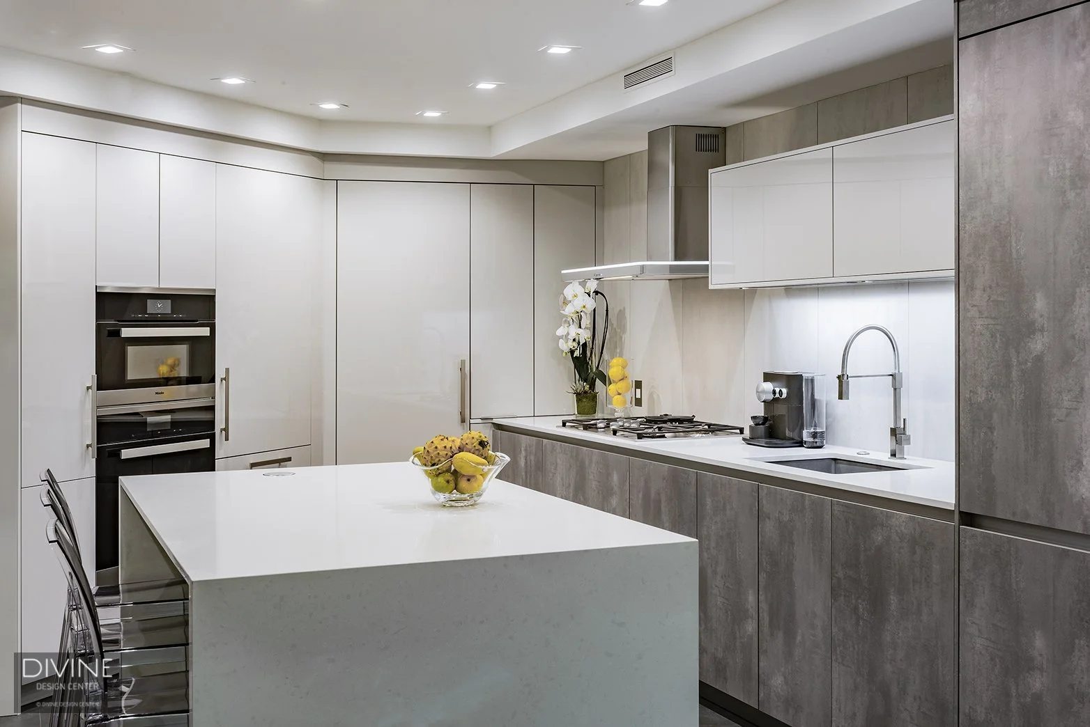 Newton Modern Concrete Kitchen — Divine Design Center
