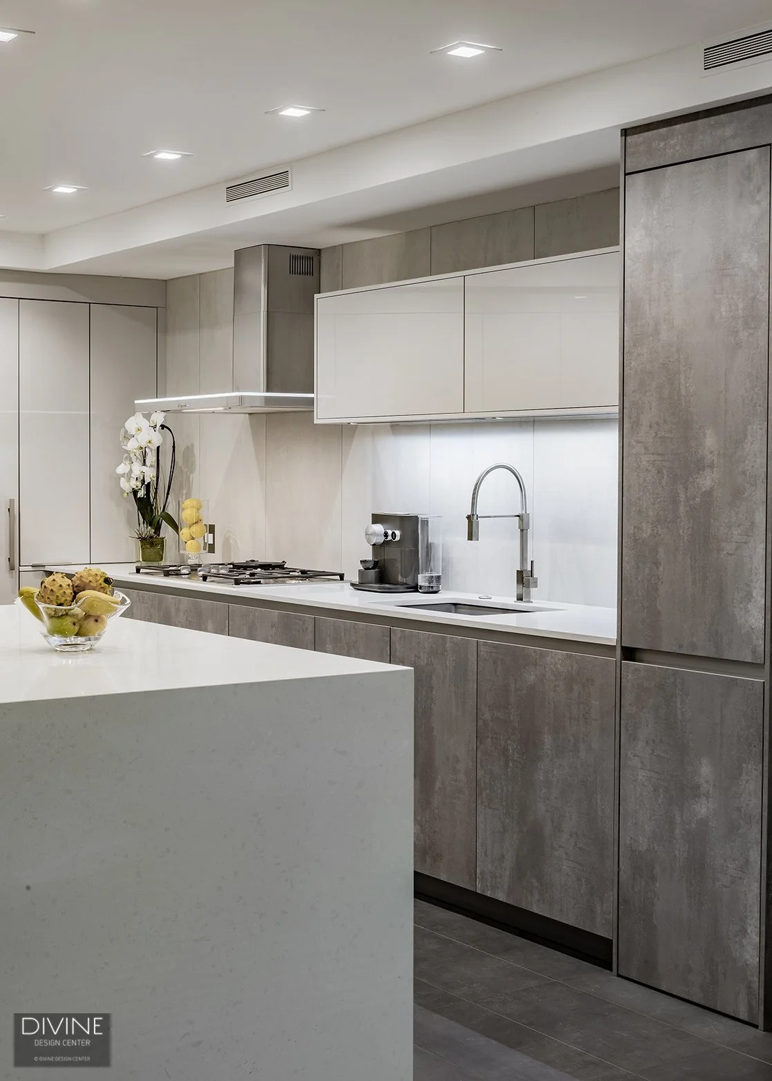 Newton Modern Concrete Kitchen — Divine Design Center