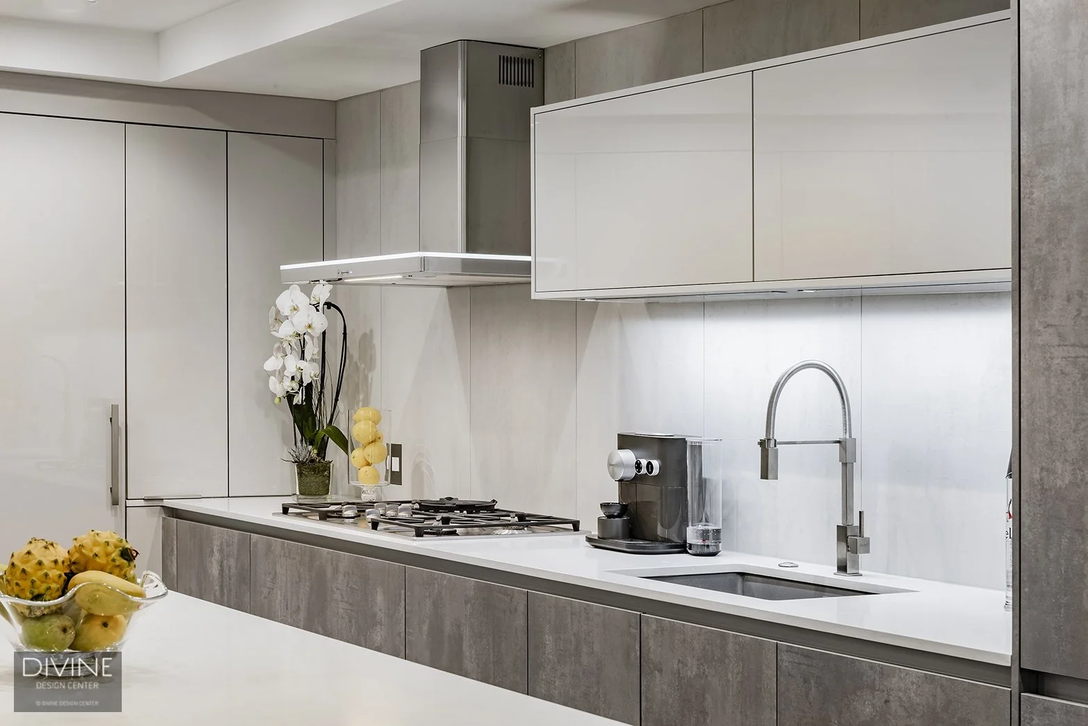 Newton Modern Concrete Kitchen — Divine Design Center