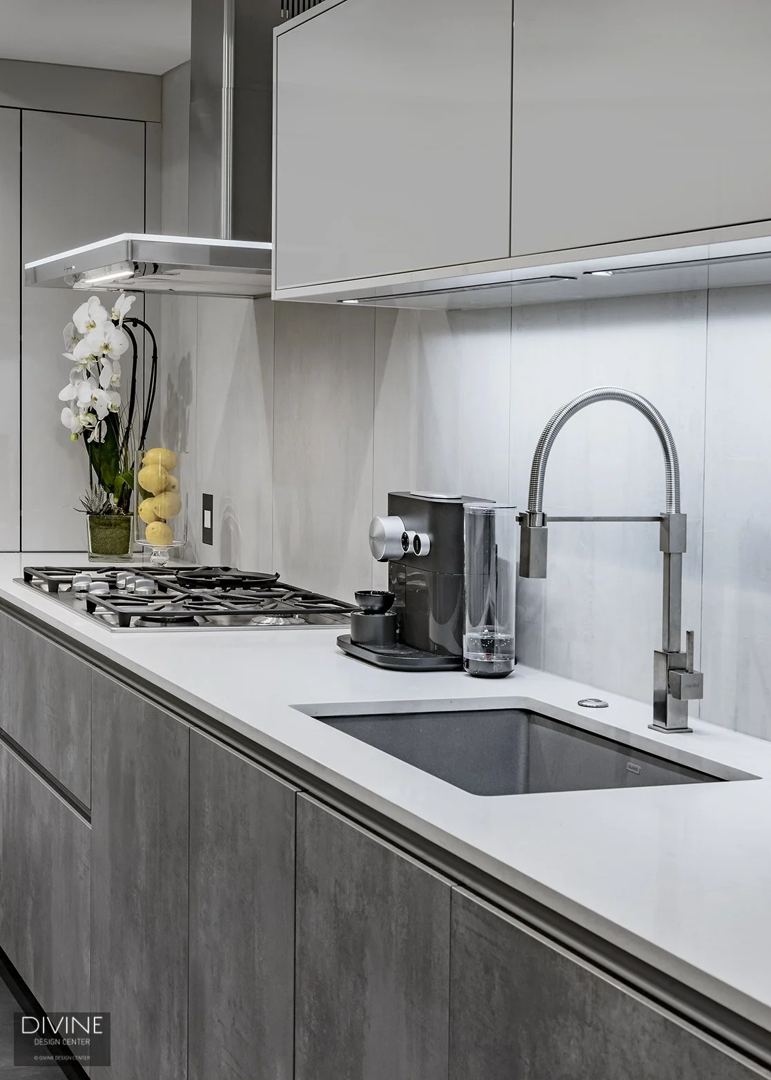 Newton Modern Concrete Kitchen — Divine Design Center