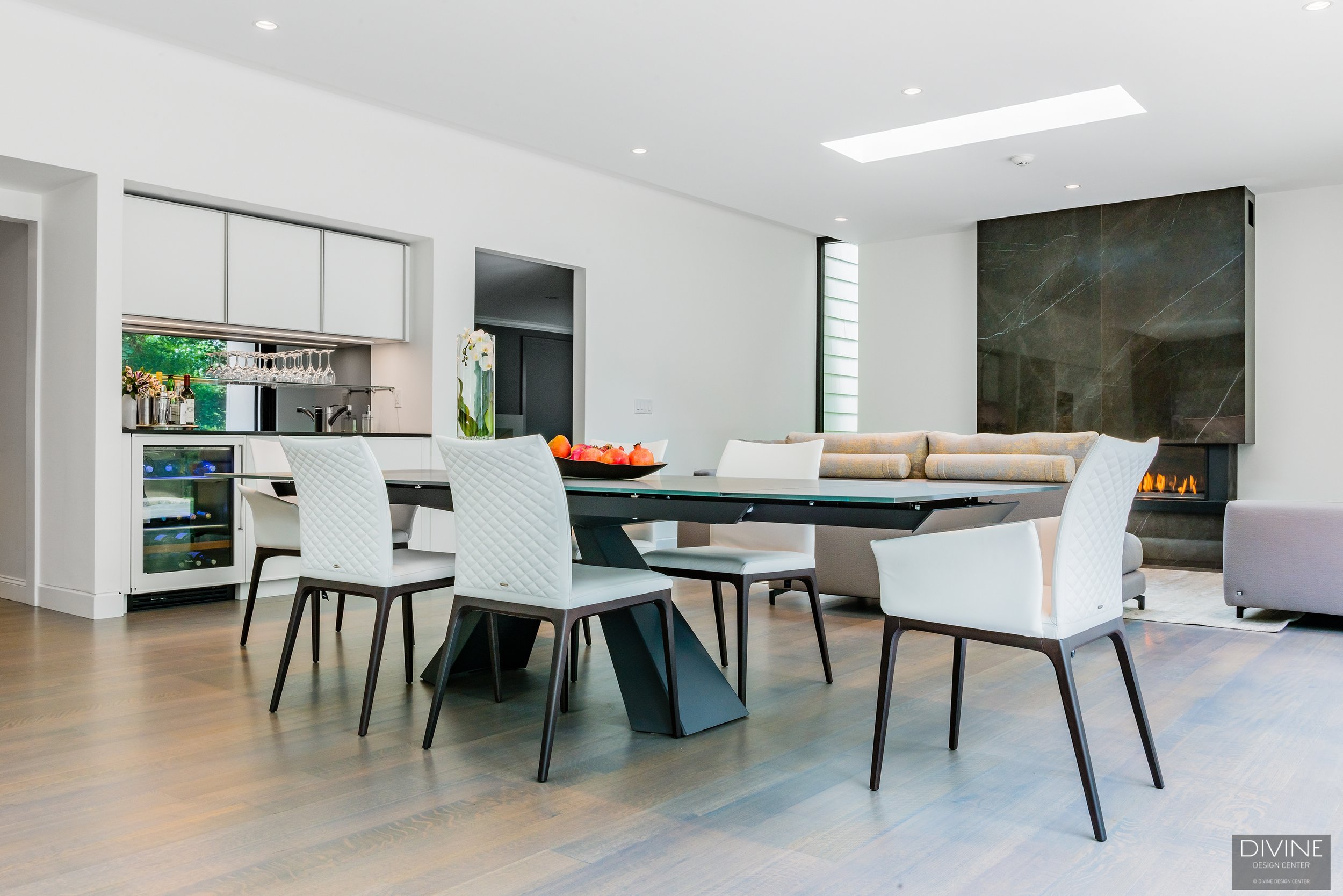 Wellesley Modern Kitchen Open Living Room Concept — Divine Design Center