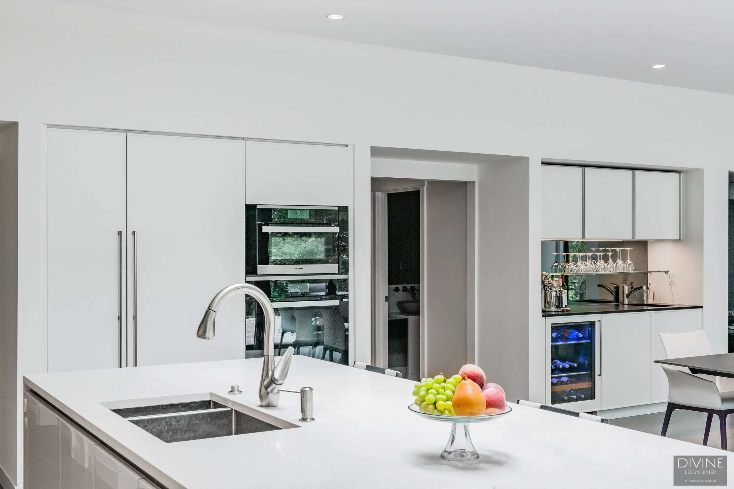 Wellesley Modern Kitchen Open Living Room Concept — Divine Design Center