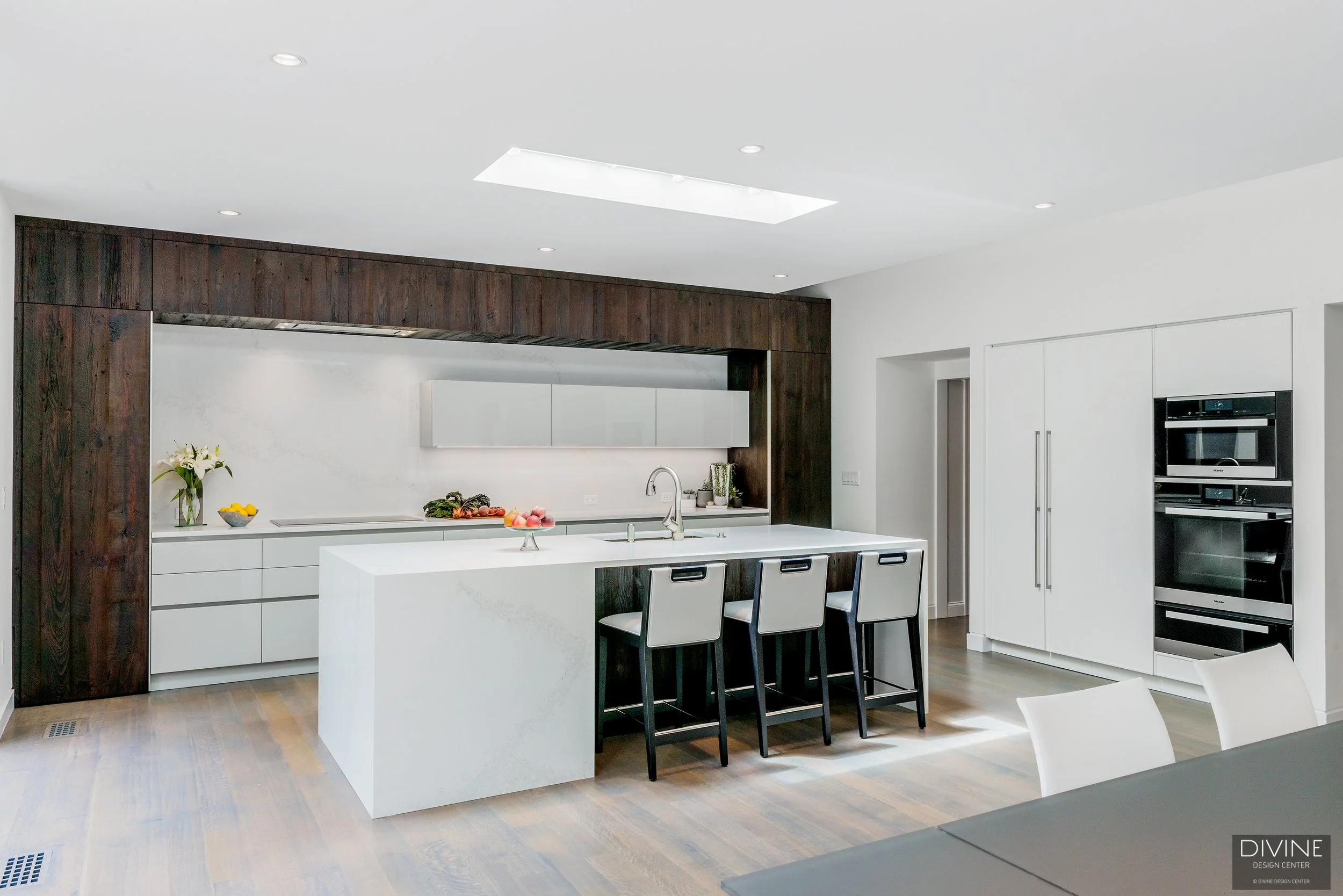 Wellesley Modern Kitchen Open Living Room Concept — Divine Design Center