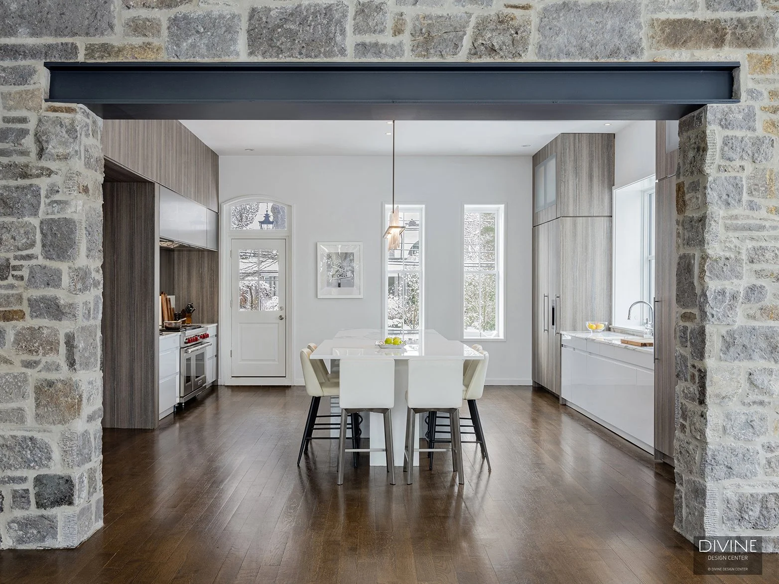 Boston Newton Modern Kitchen with WOLF Range — Divine Design Center