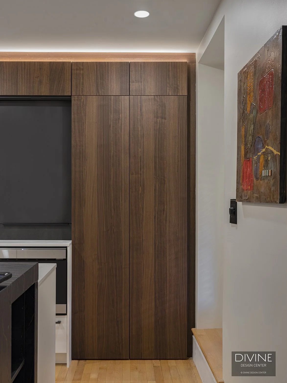 Boston South End Modern Kitchen with Angled Countertop — Divine Design ...