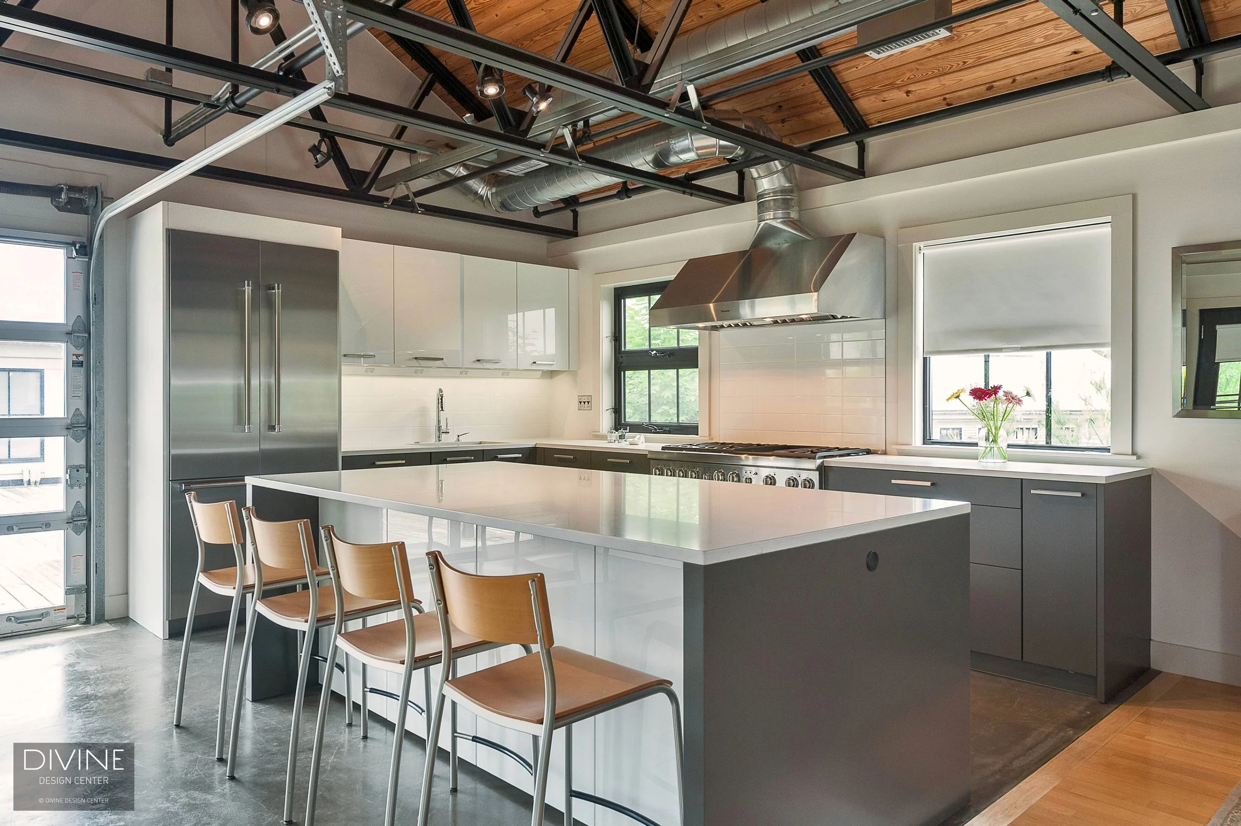 BOSTON SOMERVILLE MODERN INDUSTRIAL LOFT LEICHT KITCHEN — Divine Design ...