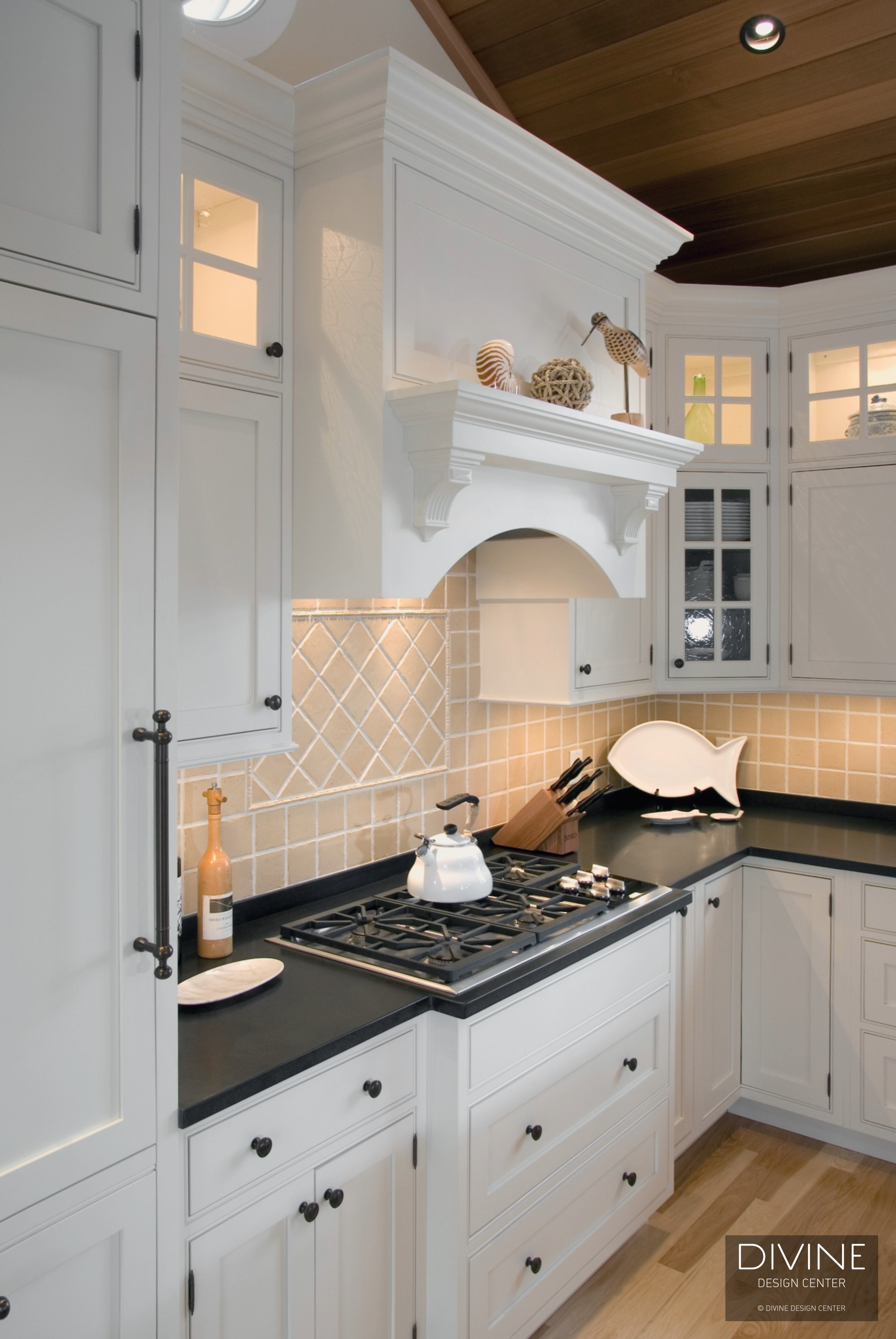 Cape Cod Transitional Kitchen Beadboard Ceiling — Divine Design Center