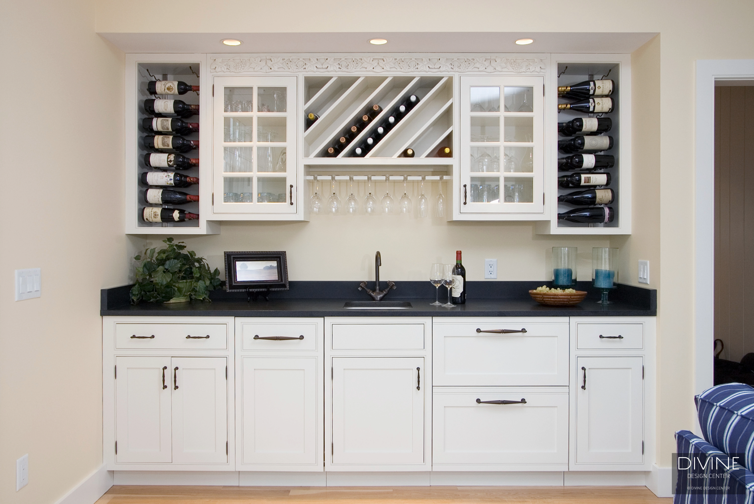 Cape Cod Transitional Kitchen Beadboard Ceiling — Divine Design Center