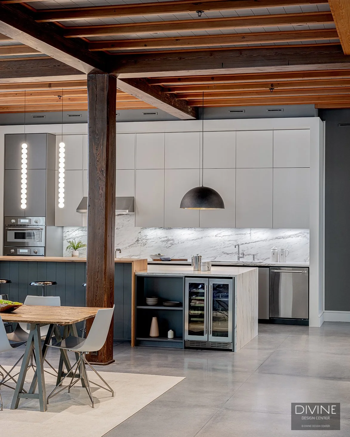 Modern Cambridge Loft Kitchens — Divine Design Center
