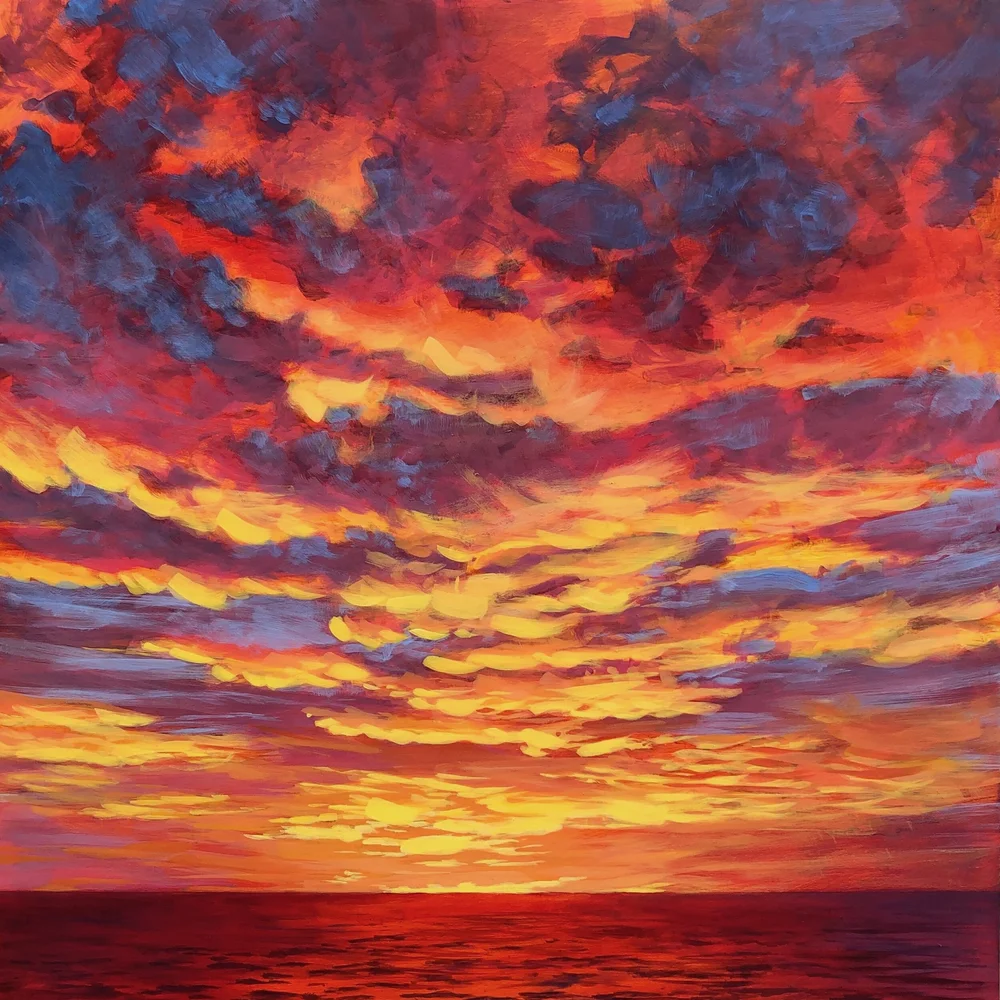 Red Ocean Sunset