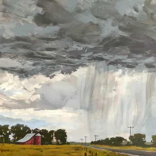 Sunlit Haybales — Jim Musil Painter