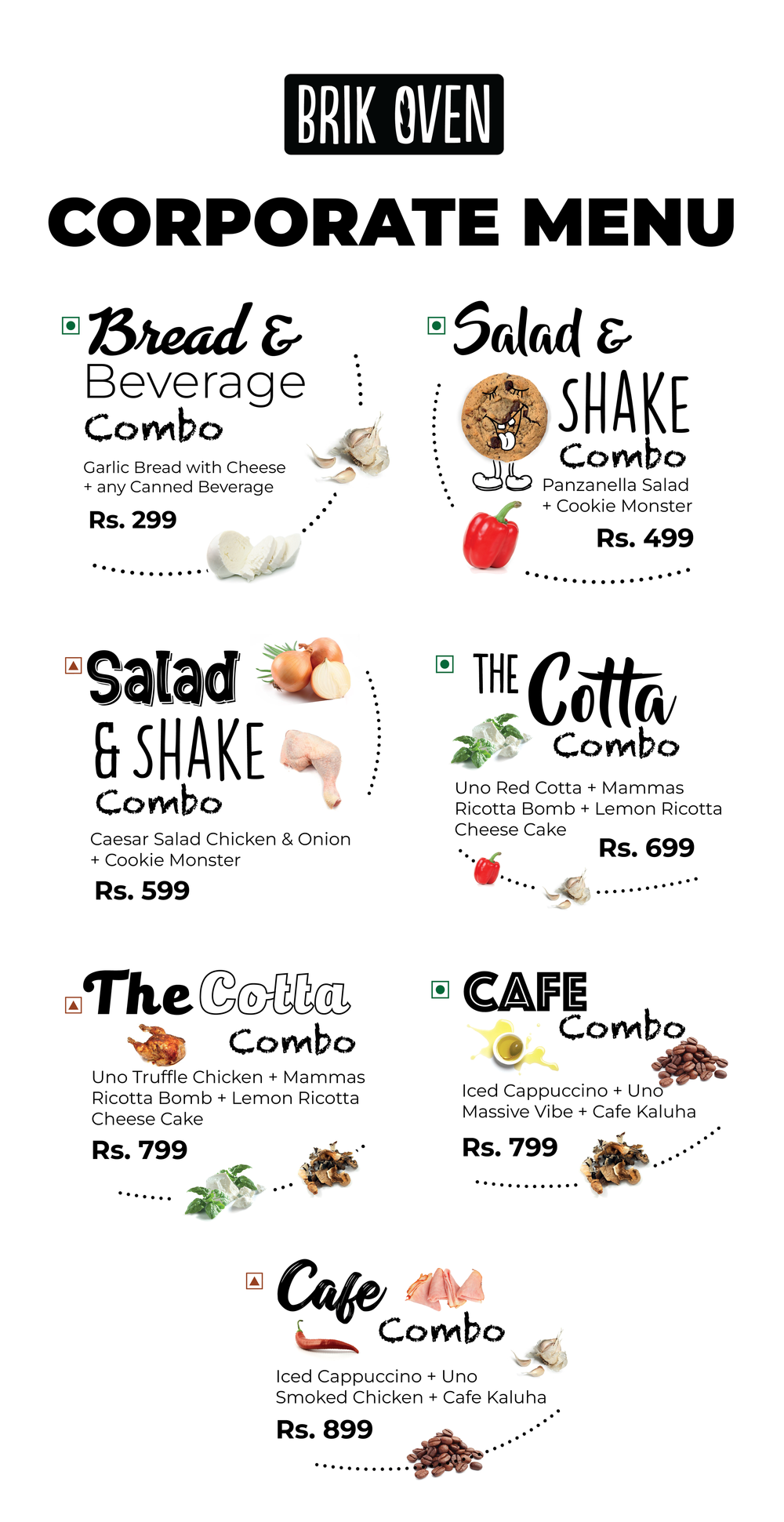 Corporate Menu — Brik Oven