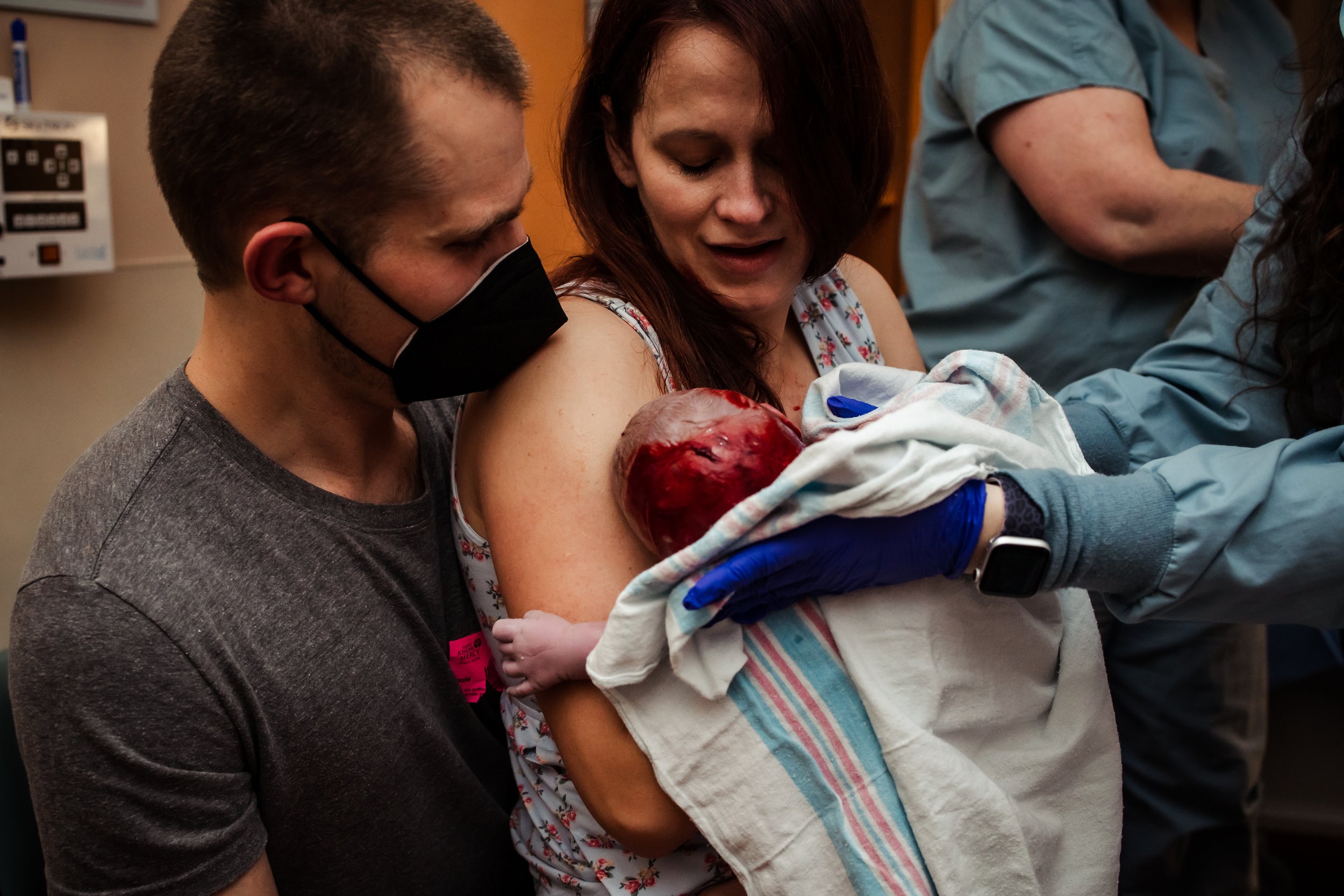 Birth Photography in Ann Arbor Michigan, Moment of birth images with ...