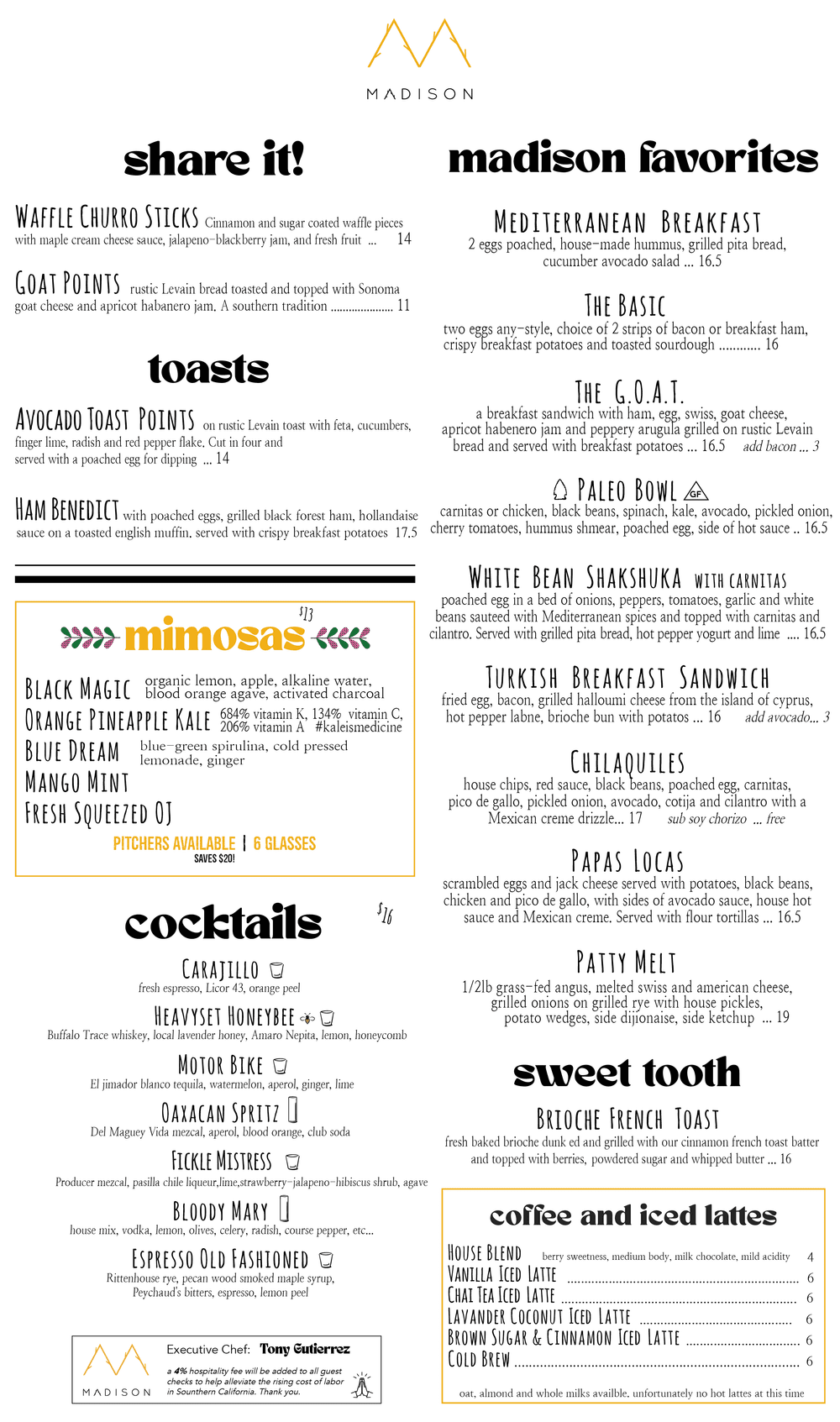 Mediterranean Menu | Madison | San Diego — Madison
