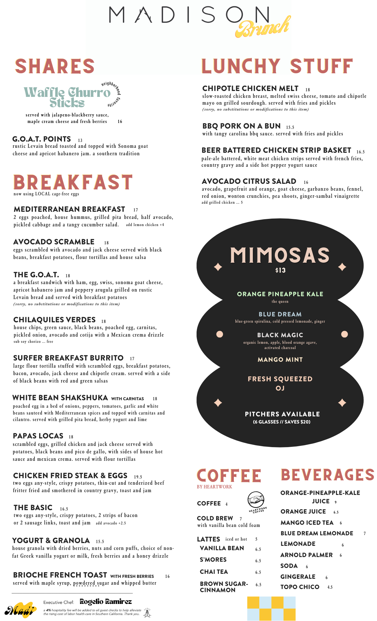 Menu | Madison | San Diego — Madison