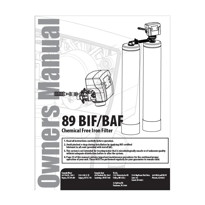 BAF Birm Iron Filter — Hydrotech