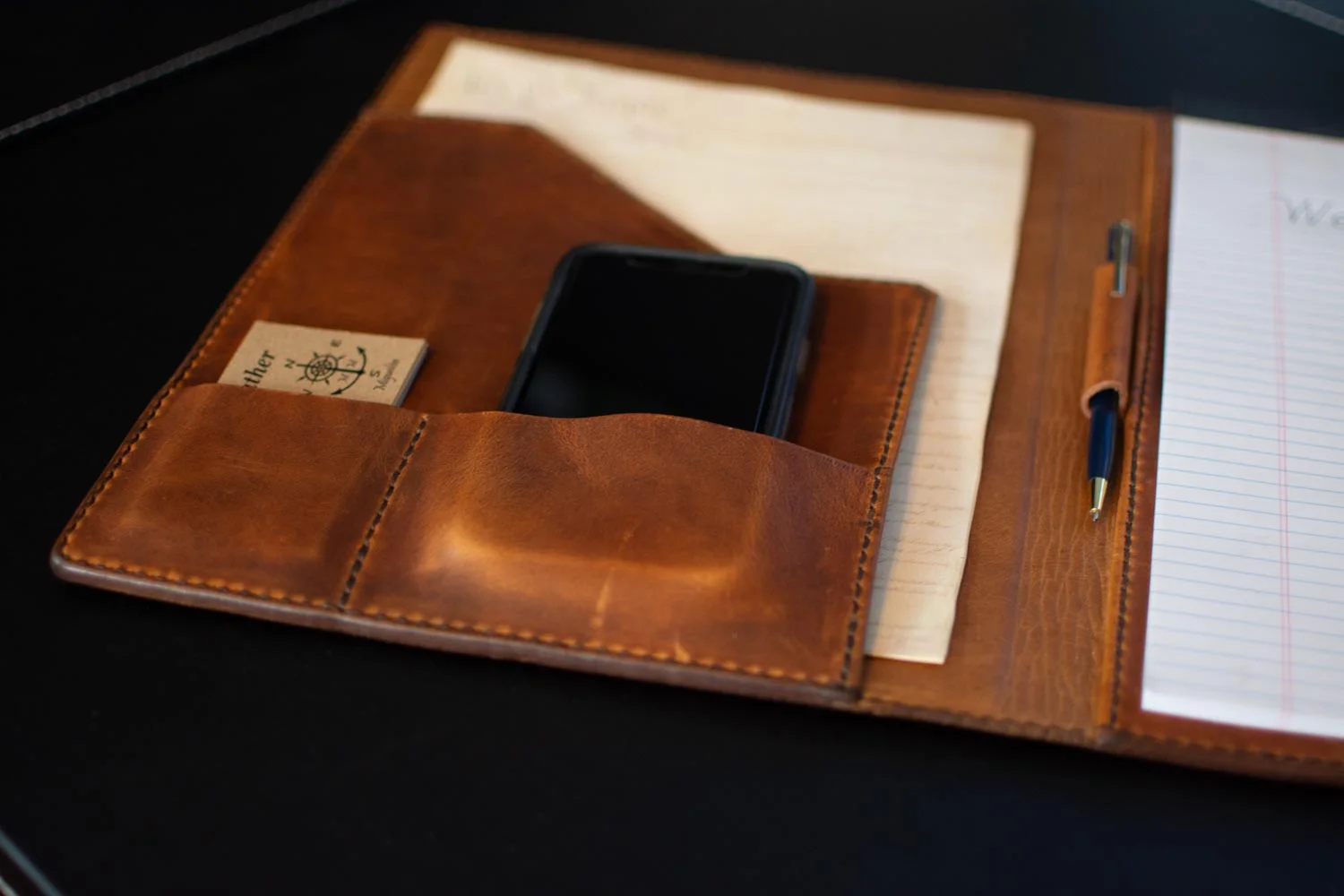 Full Grain, Horween, Leather Executive Padfolio – Professional Business ...