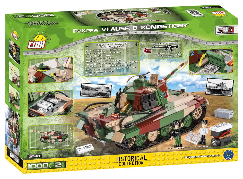 COBI PZKPFW VI Ausf. B King Tiger Tank: Set #2540 — buildCOBI.com Cobi ...