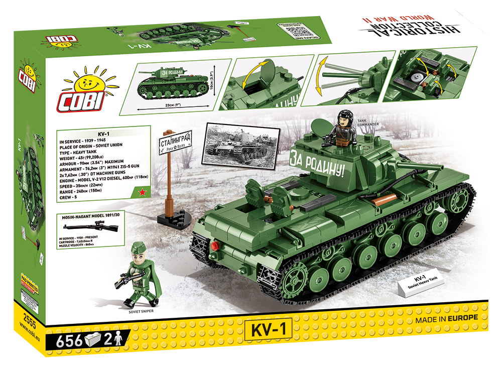 COBI KV-1 Tank: Set #2555 — buildCOBI.com Cobi Building Sets