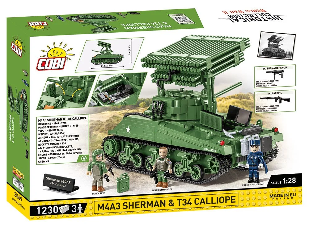 COBI EXECUTIVE EDITION M4A3 Sherman & T34 Calliope Tank: Set #2569 ...