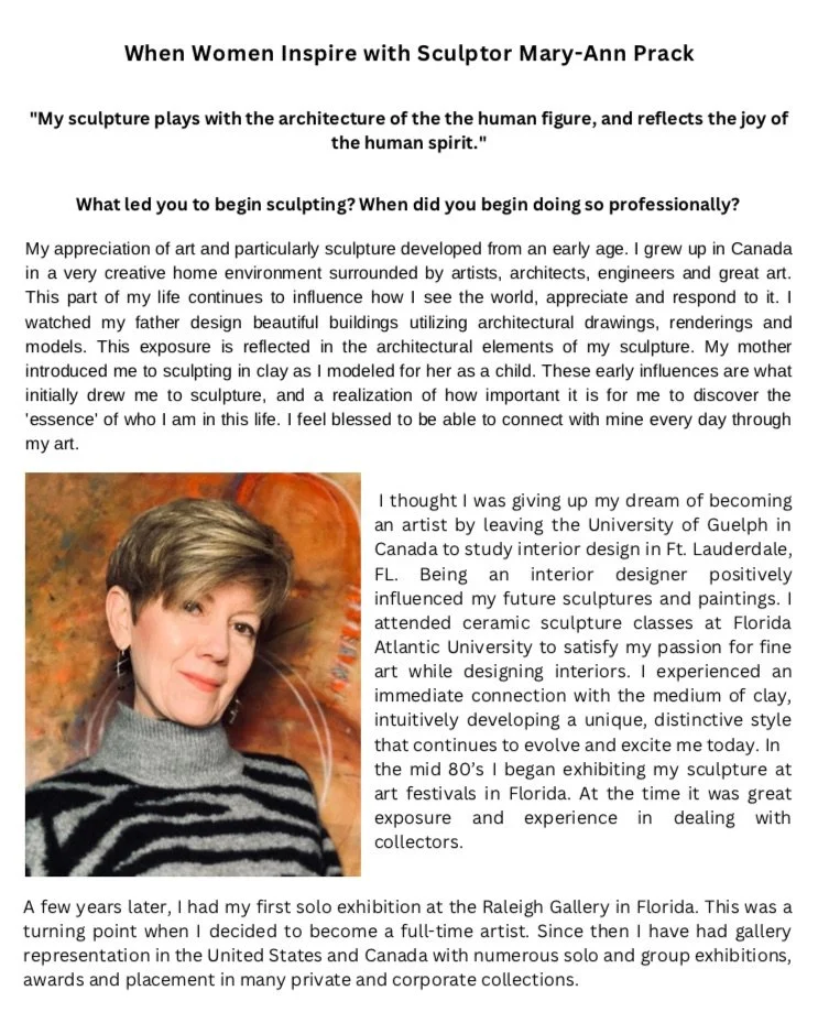 News, open studio, sculpture, paintings, exhibitions — MARY-ANN PRACK about