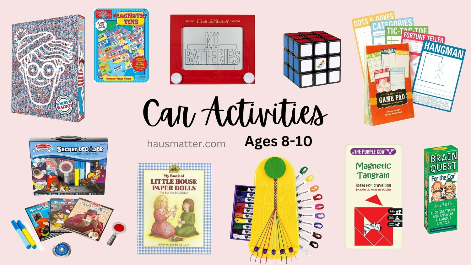 Screen-free Car activities for kids ages 2-10, easy toys and games for ...