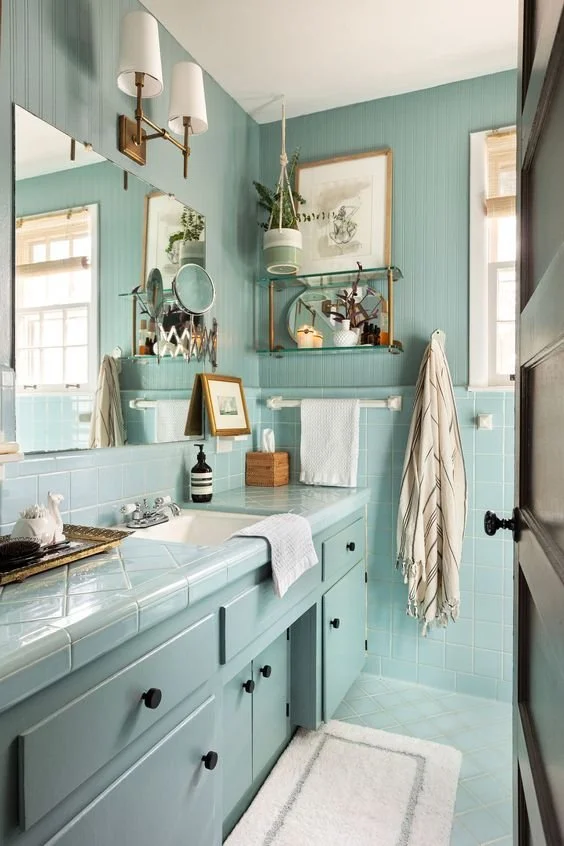 Tips for how to update old tile without removing it in a vintage ...