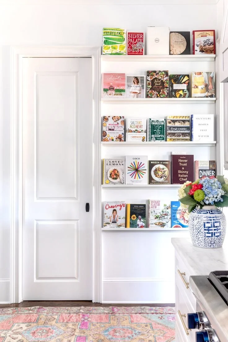 How to display cookbooks in the kitchen - custom storage ideas and ...