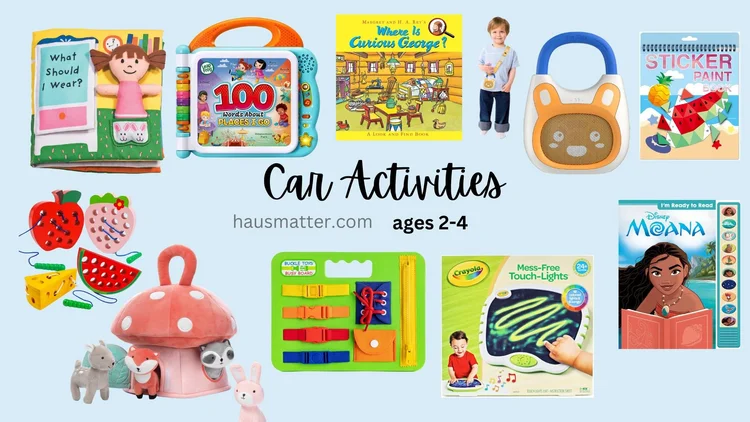 Screen-free Car activities for kids ages 2-10, easy toys and games for ...