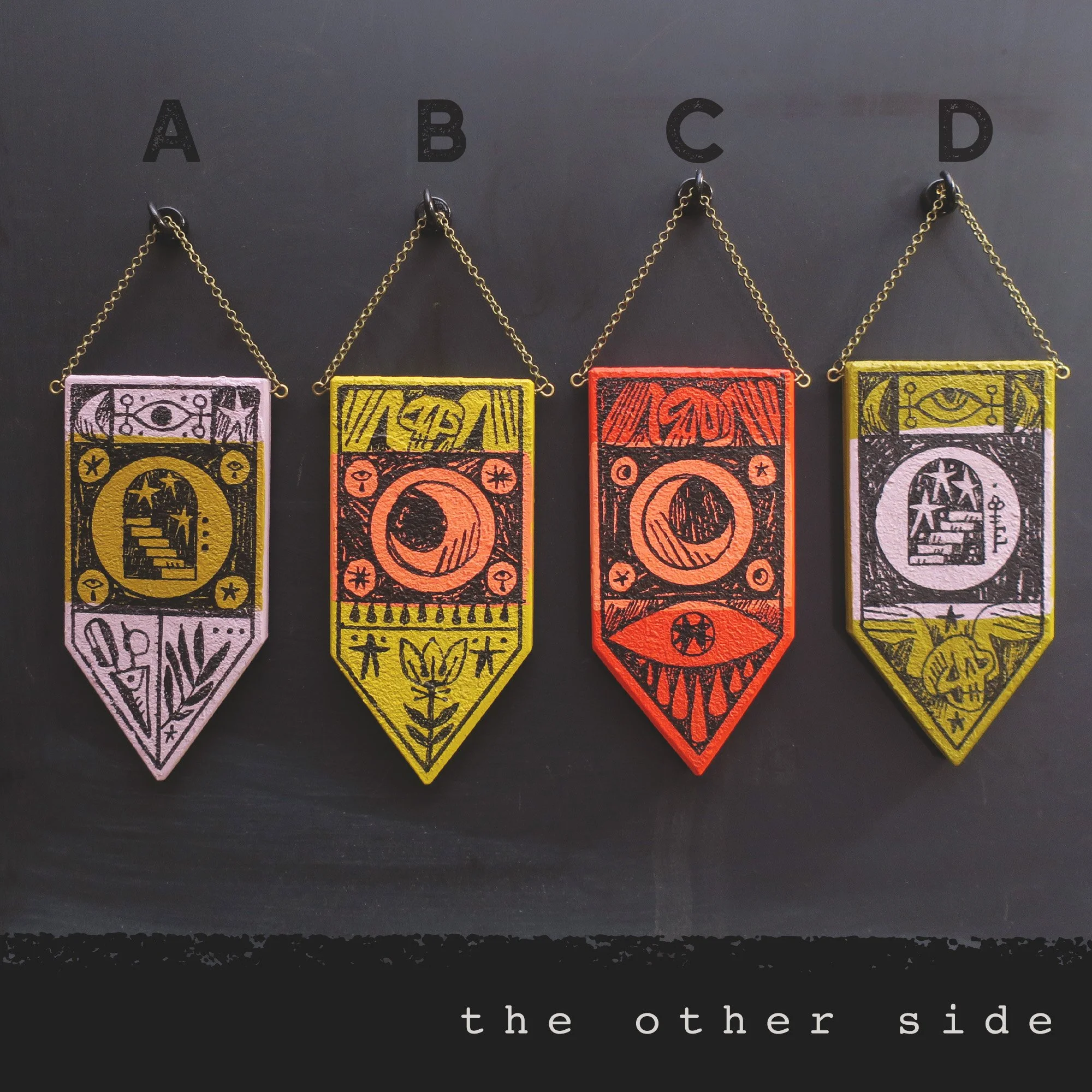 painted wood shield — PAM WISHBOW