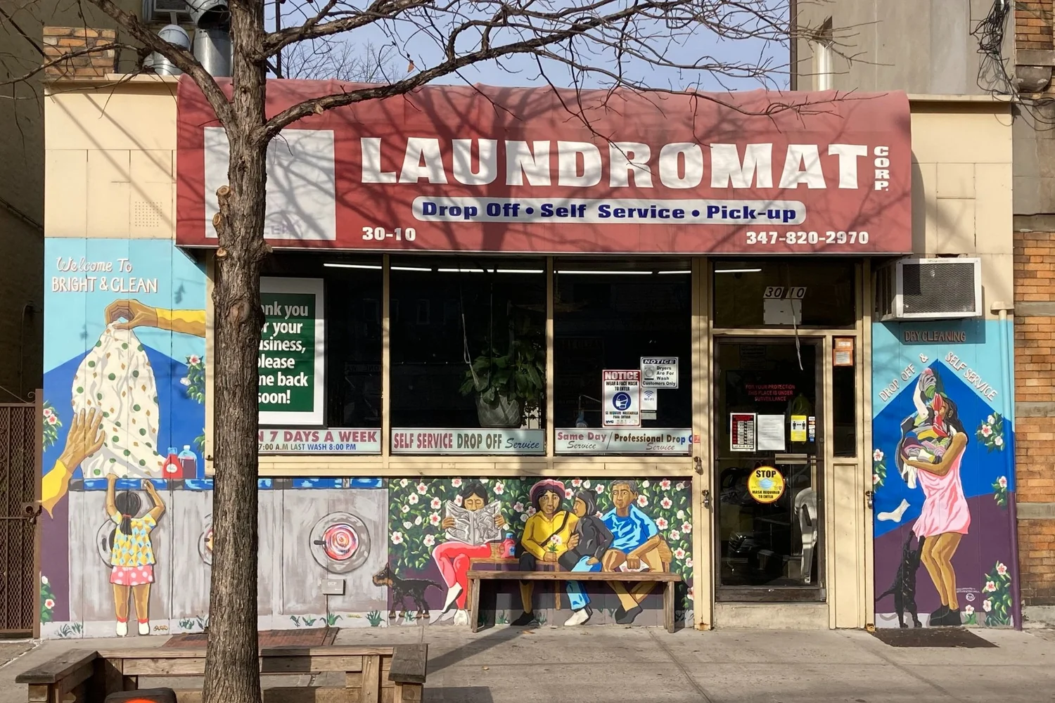 Bright and Clean Laundromat Mural — Cody Umans