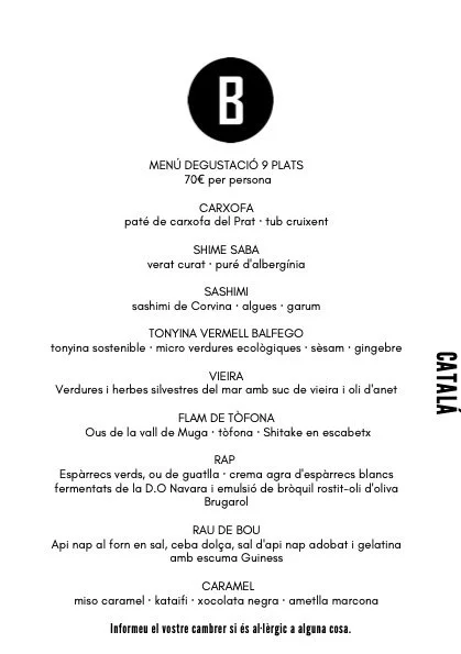 Menú — Brugarol Barcelona