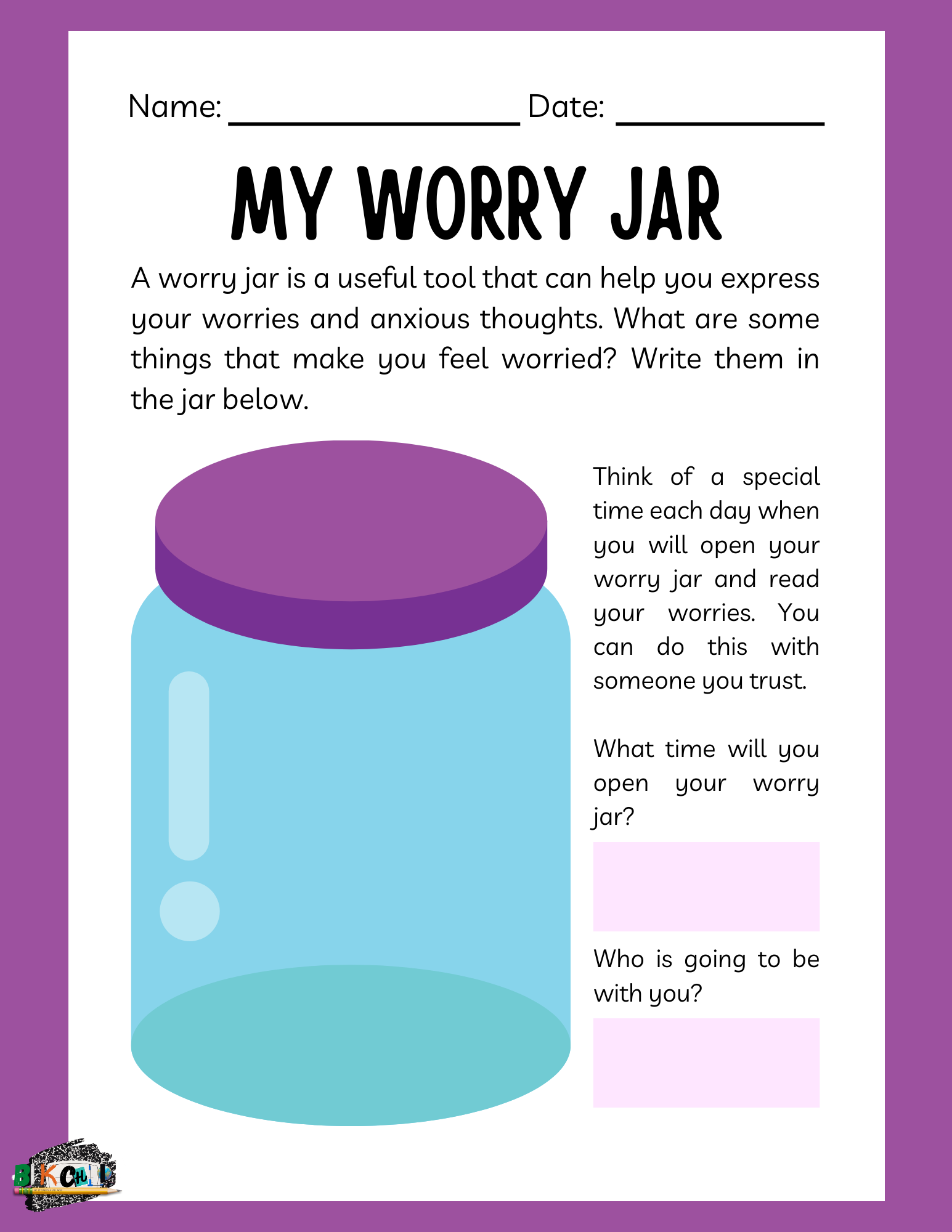 Worry Jar BLACK CHILD WELFARE