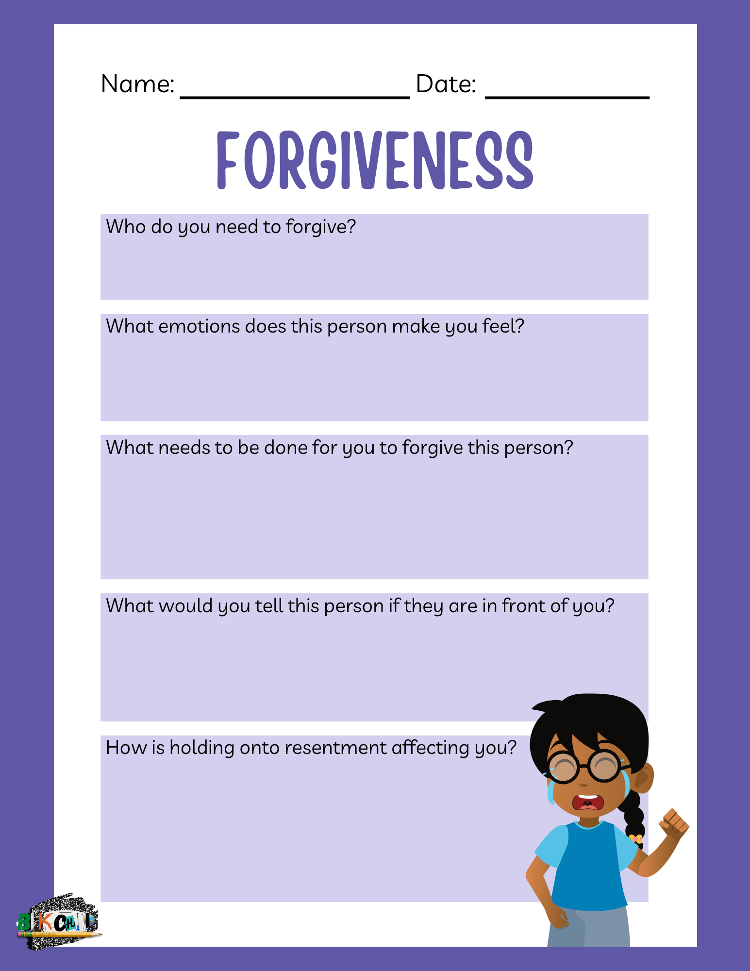 Therapy Worksheets — BLACK CHILD WELFARE
