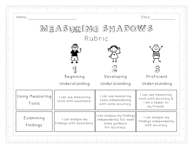 measuring shadows rubric — Emily Martyn
