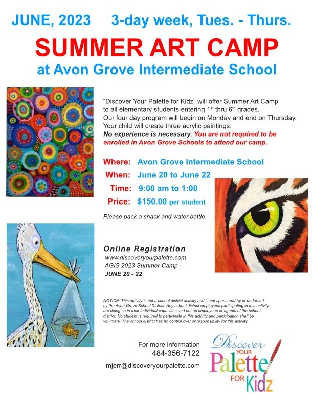 Summer Art Camps — Discover Your Palette