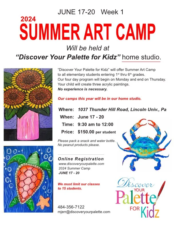 Summer Art Camps — Discover Your Palette